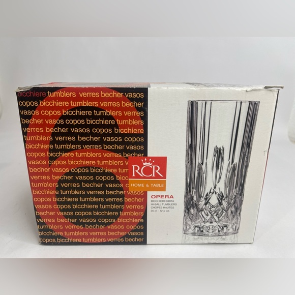 Dining | Rare Htf Rcr Hiball Tumblers Italian Crystal Glassware Set ...